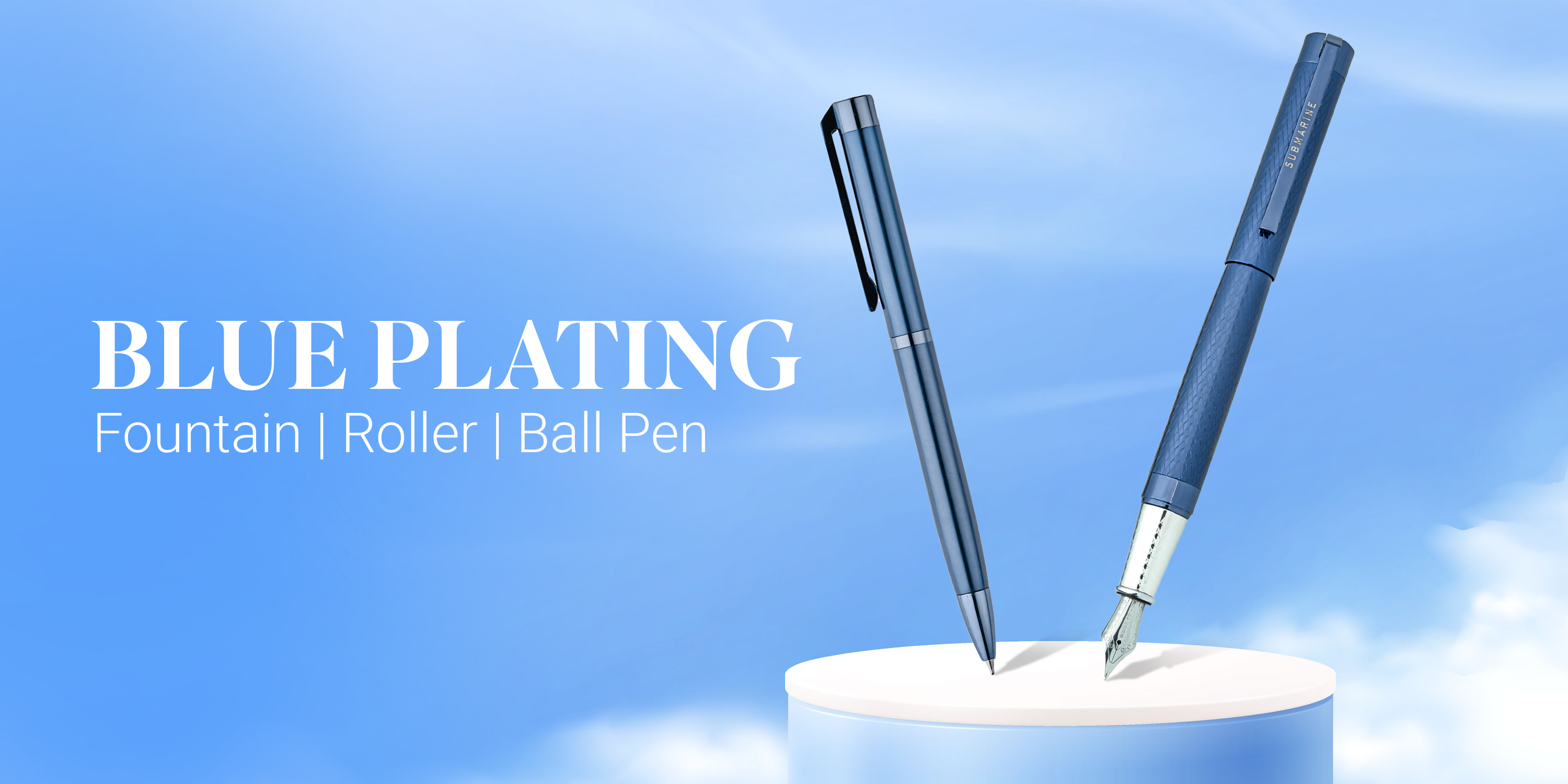 Buy Blue Ballpoint Roller Pens at Best Price – Submarine Pens