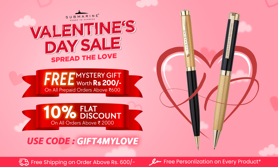 Valentine's Day Personalised Gift - Customised Pens - Submarine Pens ...